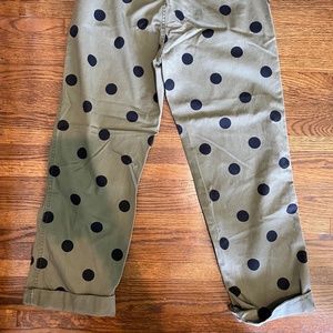 J. Crew | Pants & Jumpsuits | J Crew Polka Dot Chino Pants | Poshmark
